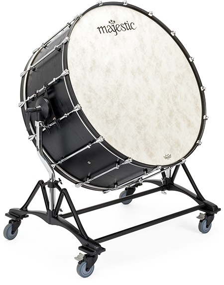 Majestic Percussion - CONCERT BLACK BASS DRUMS With Concert Frame